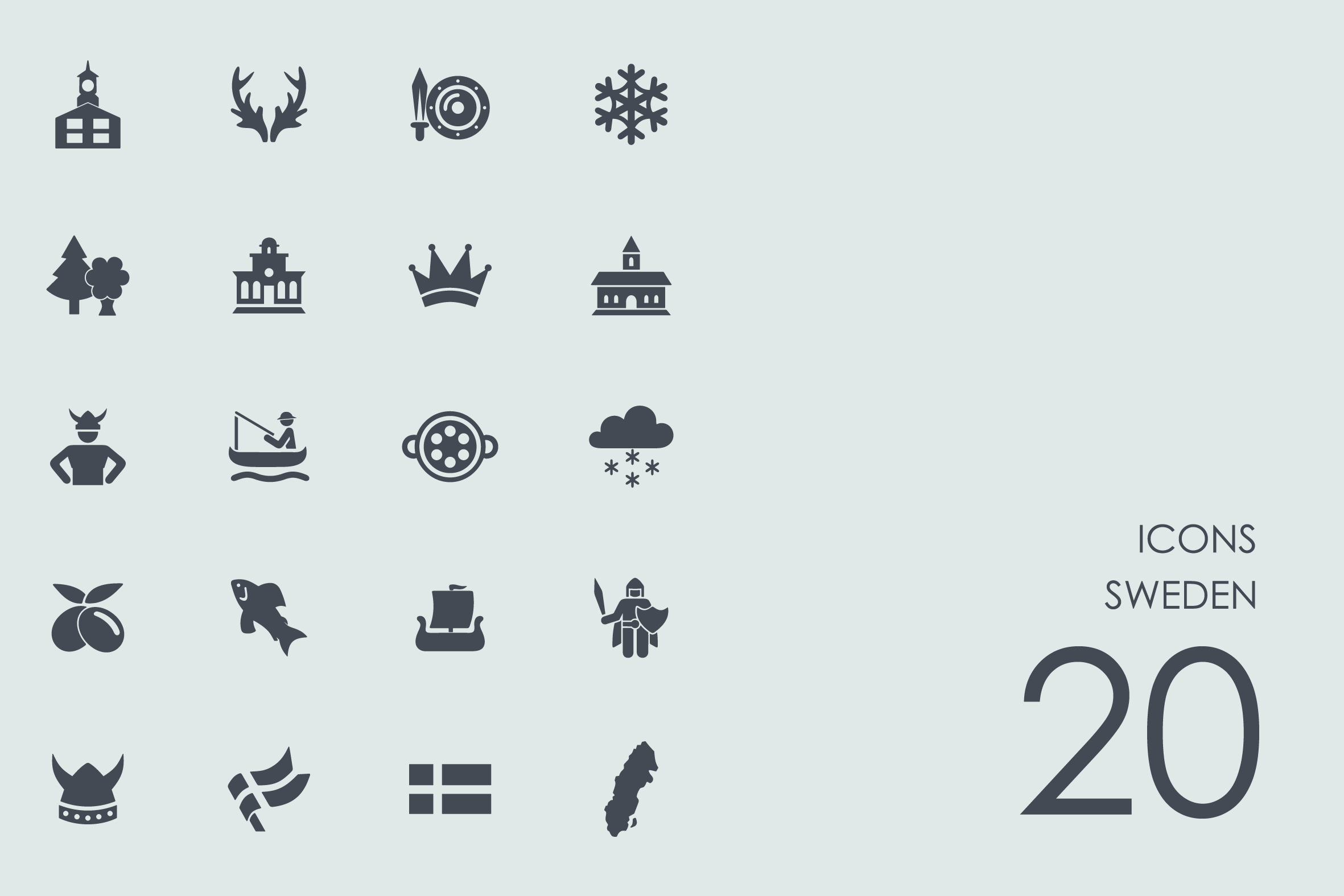 Sweden icons, an Icon by Palau | Creative Market