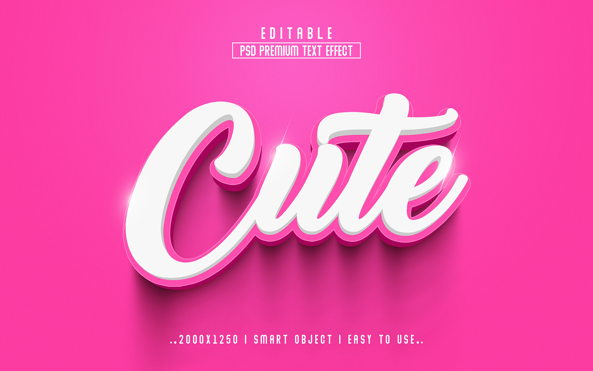 Cute 3D Editable Text Effect Style, a Layer Style Add-On by Md Jahidul99