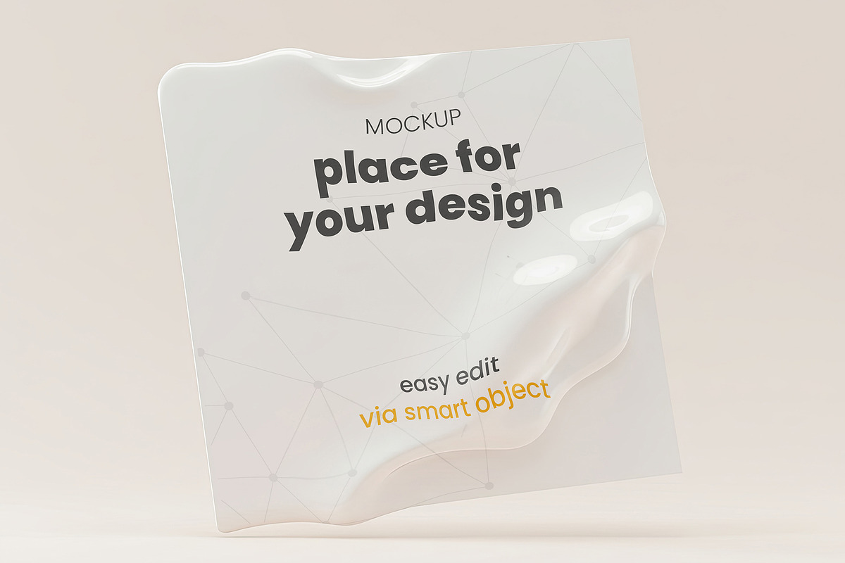 Wavy Distorted Poster Mockups, a Mockup by Luuqas Design