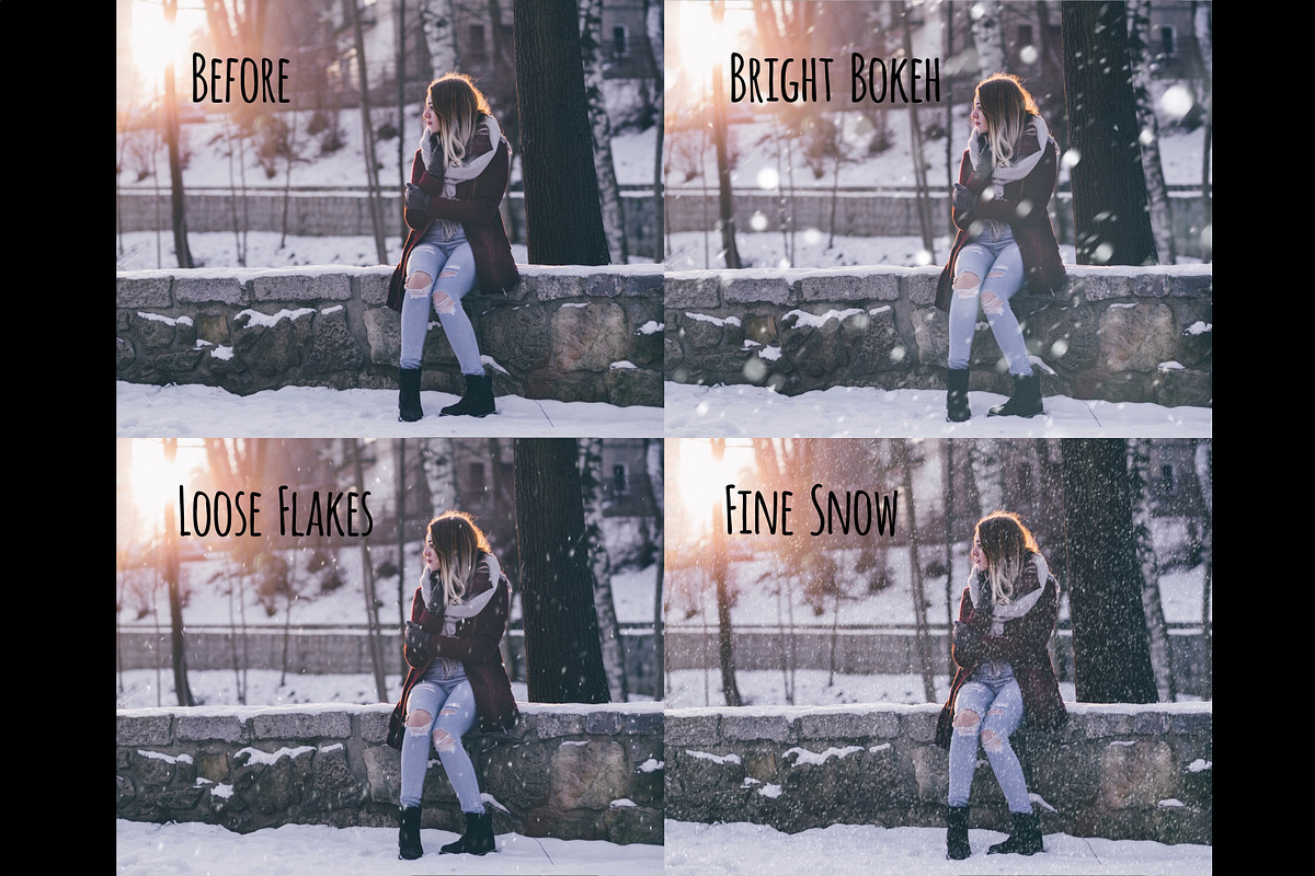 Realistic falling snow overlays, an Object Graphic by Paper Farms