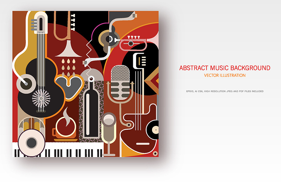 Abstract Music Background, an Illustration by danjazzia