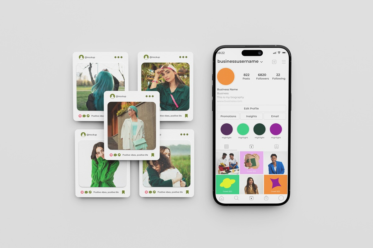 High Quality Social Media Mockup, a Wearable Device Mockup by Ataku Design
