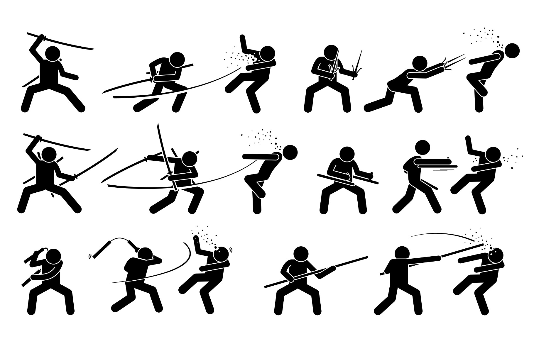 Traditional Japanese Melee Weapons, an Icon by Leremy Stick Figures