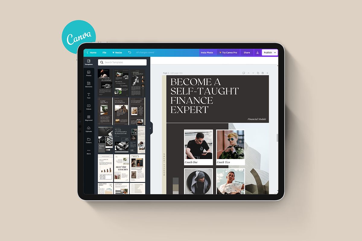 Insta Financial Advisor Kit CANVA, a Social Media Template by Analogi ...