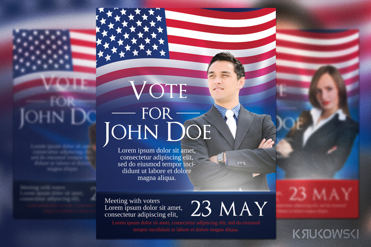 USA Elections Flyer, a Flyer Template by Krukowski Graphics