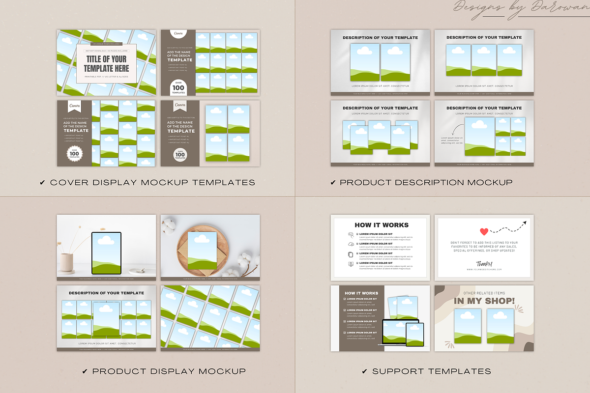 Canva Seller Mockup Listing Template, a Product Mockup by Designs by ...