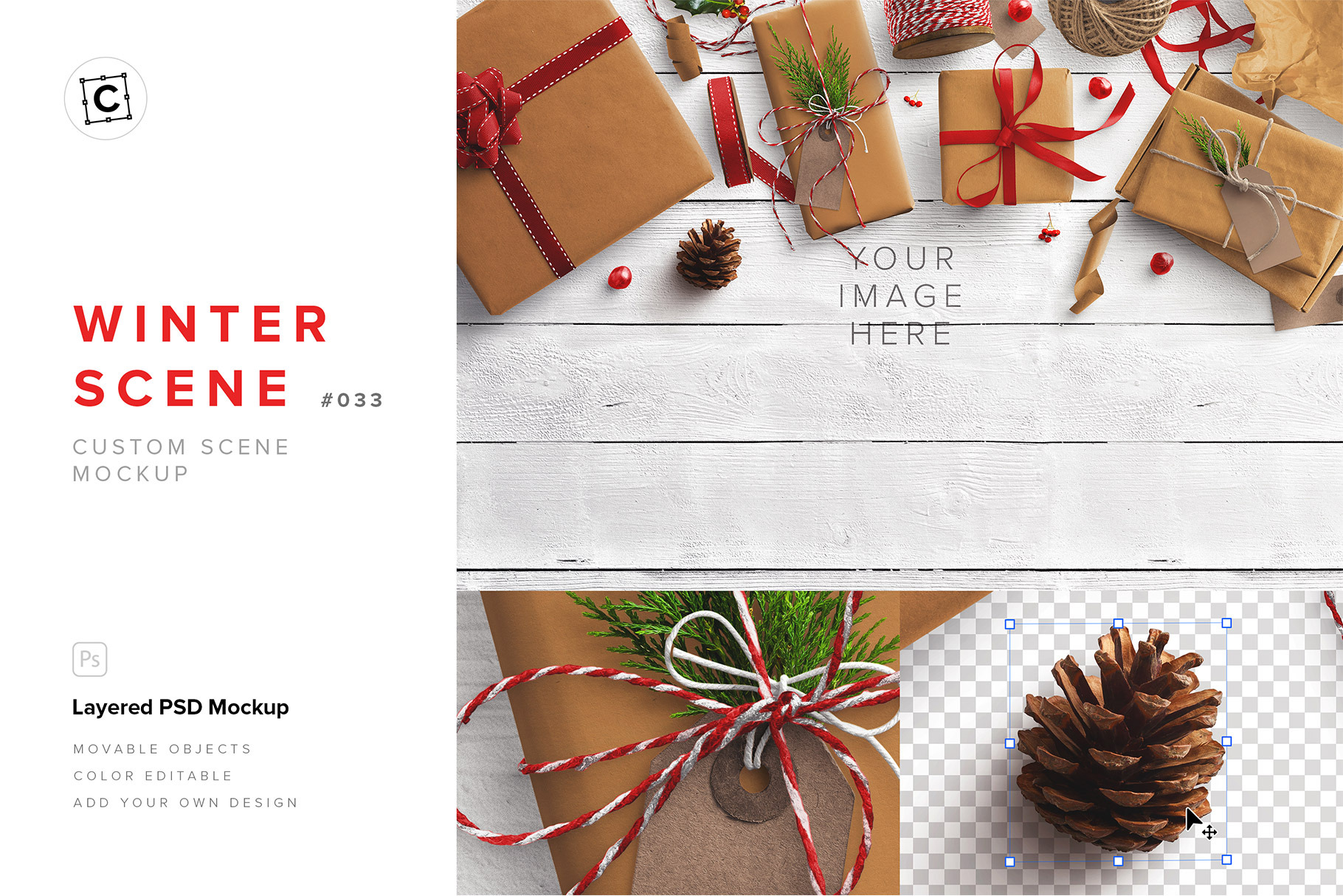 Winter Custom Scene Mockup #33, a Product Mockup by Custom Scene ...