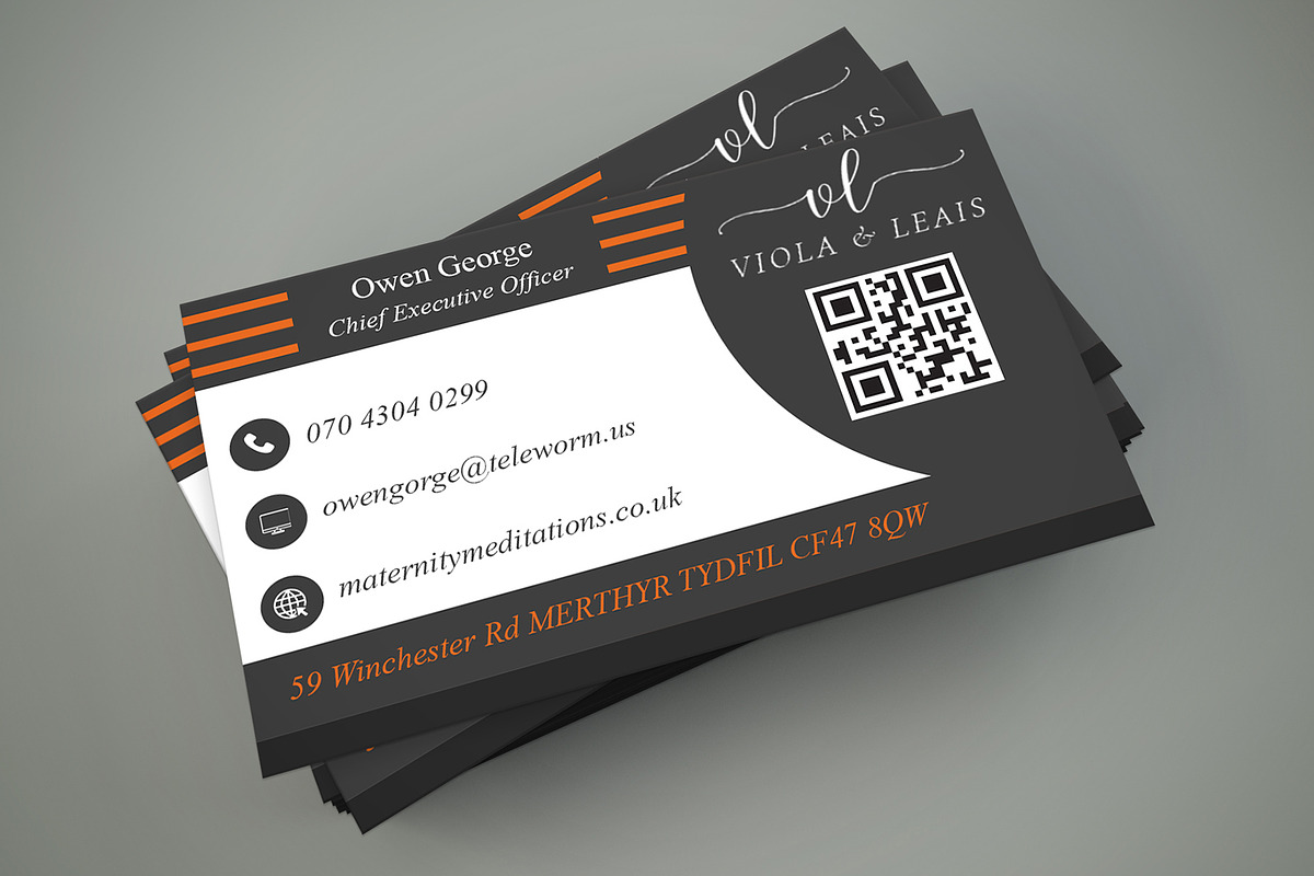 Clean Minimal Double-Sided Business Card PSD