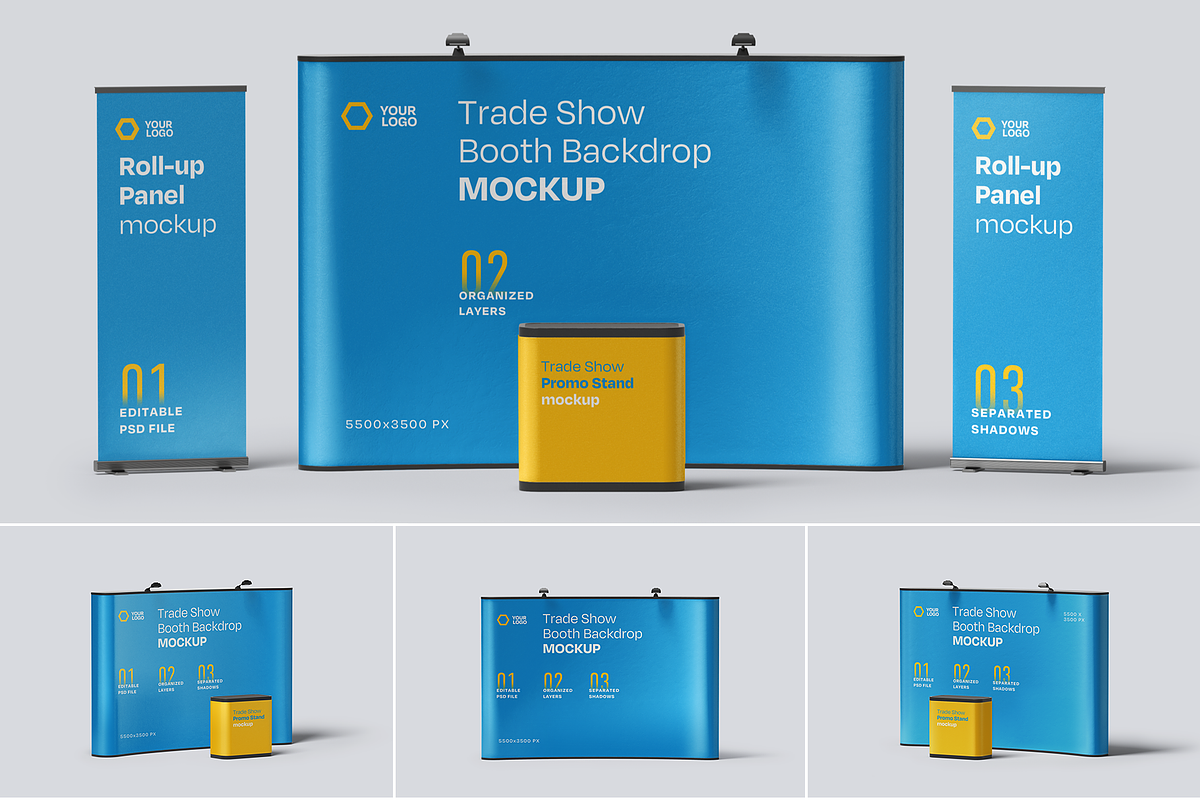 Exhibition Stand Mockup Set
