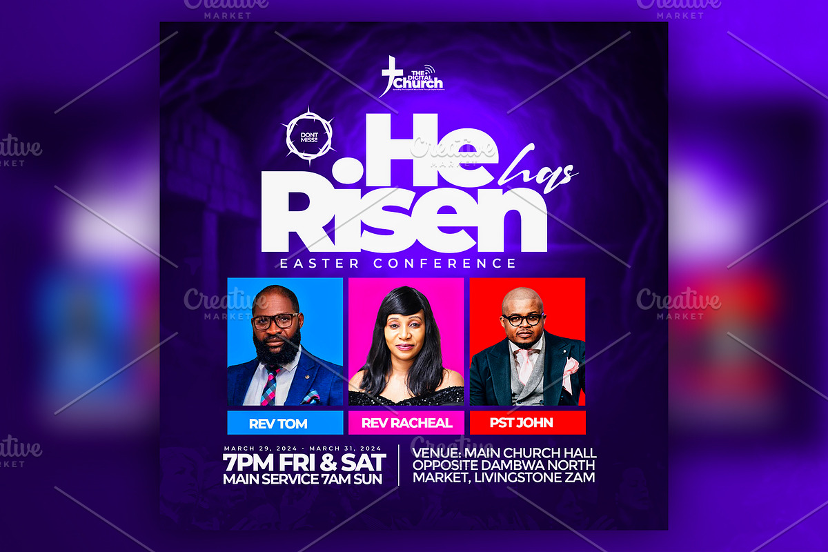 2025 Easter conference flyer templat