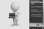 3D Small People - Laptop, a Person Illustration by Anatoly Maslennikov