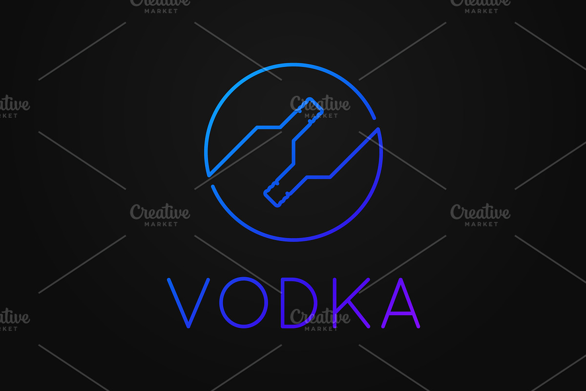 Vodka premium logo., an Object Graphic by PushLogo | Creative Market