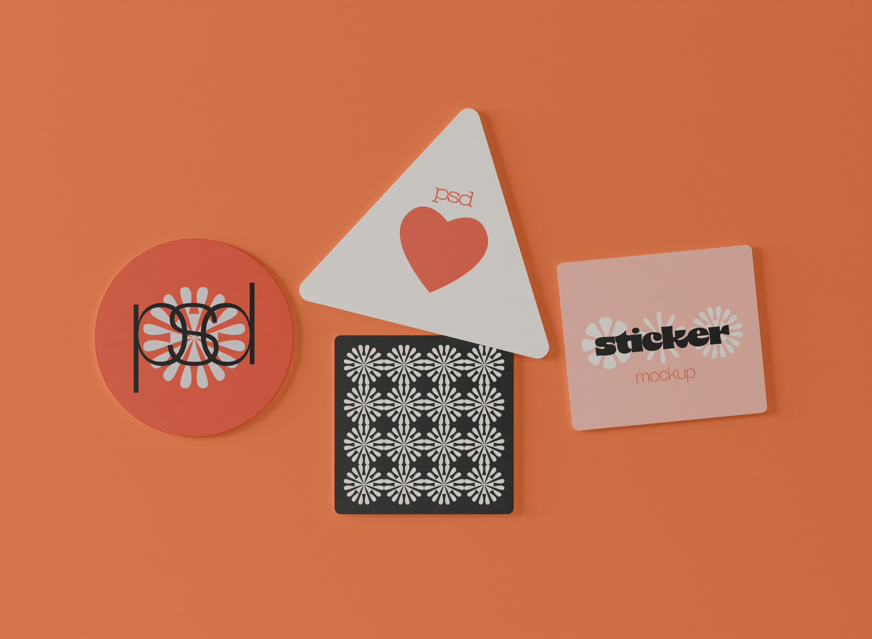 Custom Shape Sticker Mockup, an Advertising Mockup by Mego-studio