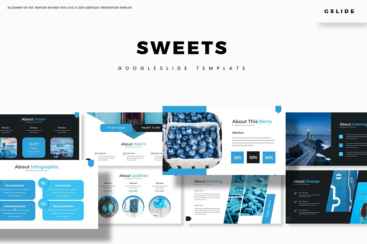 Sweets - Google Slides Template, a Presentation Template by AQR Studio ...