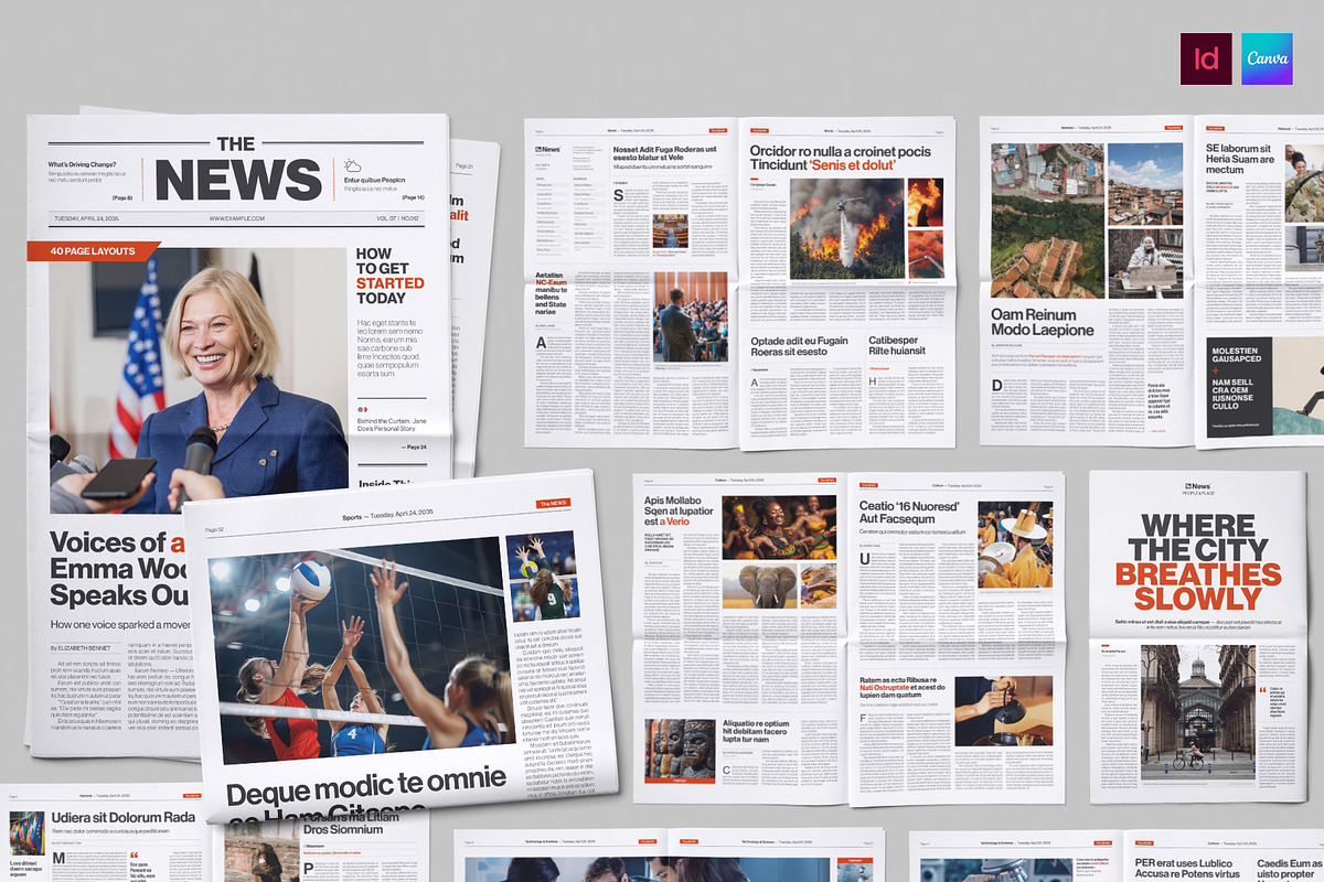 Newspaper Template, a Brochure Template by BrandPacks