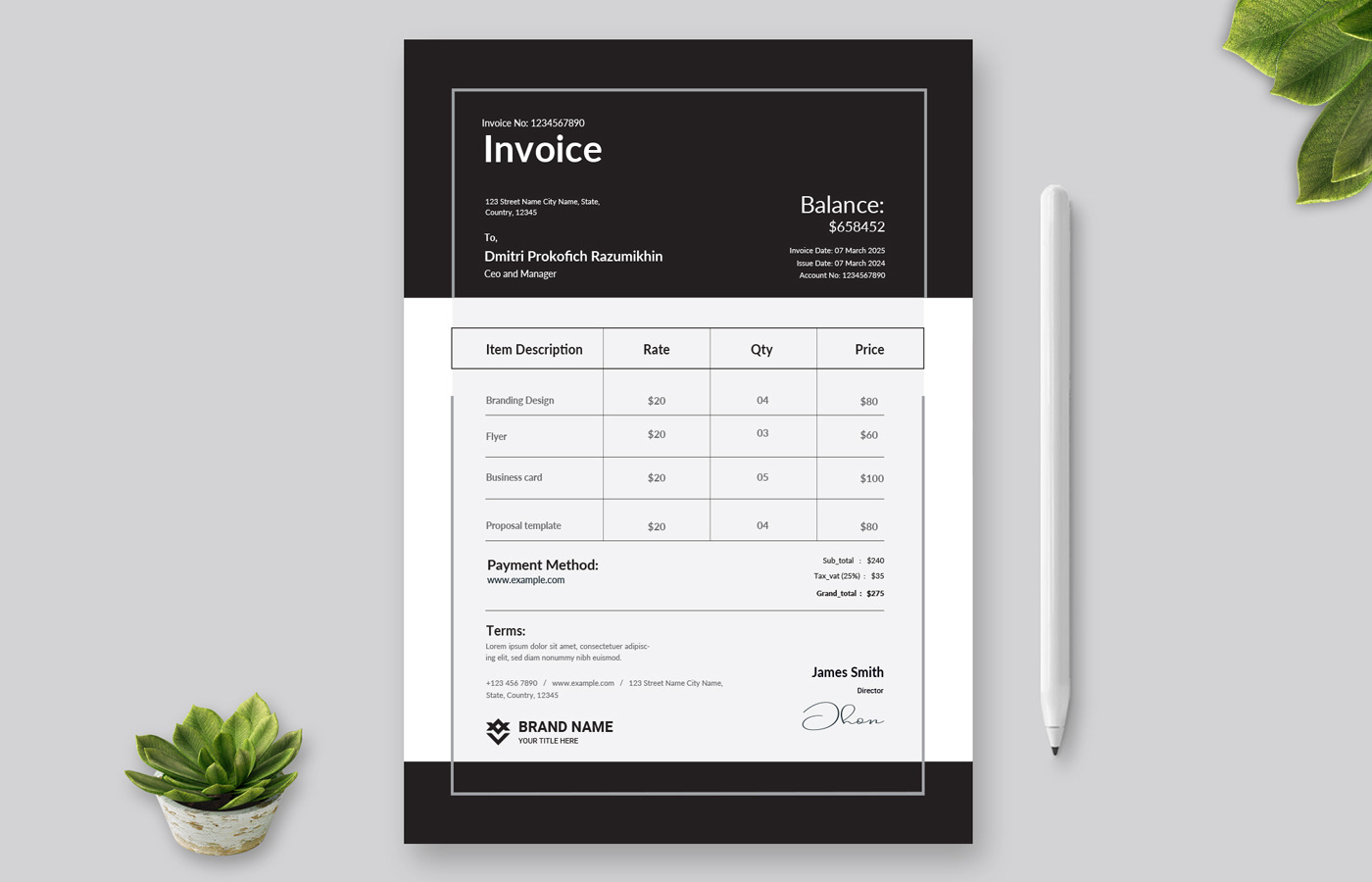 Invoice Design Layout