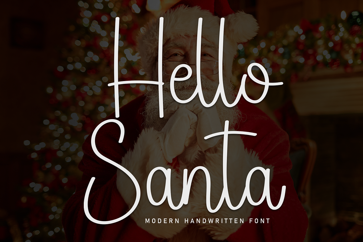 Hello Santa | Script Font, a Handwritten Font by Scratchones