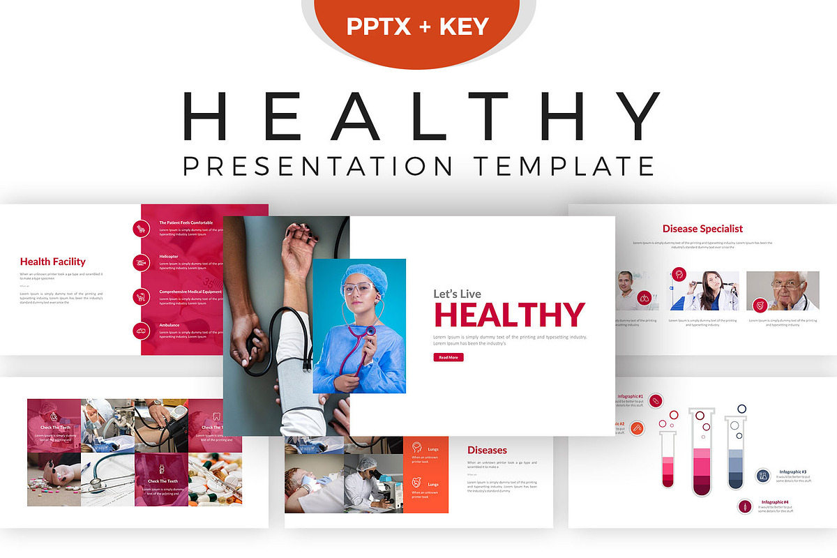 Healthy Presentation Template, a Presentation Template by Digitcase x ...