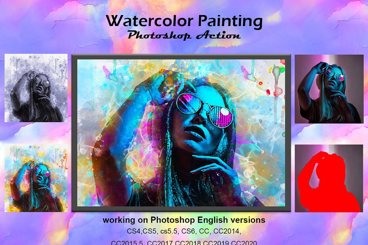 Watercolor Painting Photoshop Action, an Action Add-On by Studio Retouch