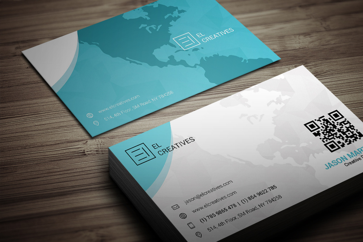 Creative Map Business Card, a Business Card Template by bouncy