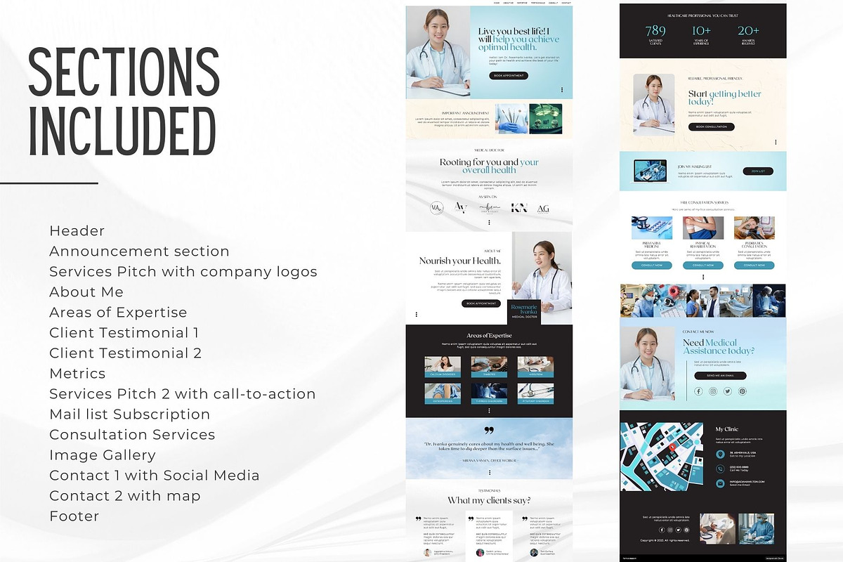Medical Doctor Canva Website Template