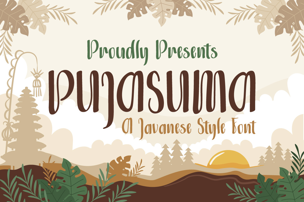 Pujasuma a Javanese Style Font, a Script Font by IHDSTD