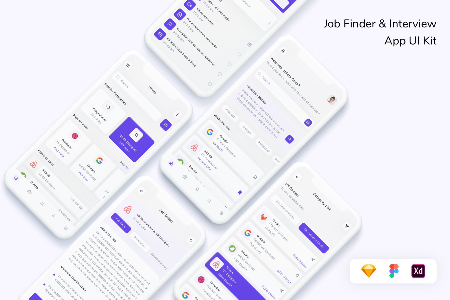 Job Finder & Interview App UI Kit, an App Template by Betush