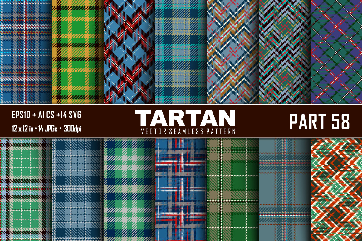 Seamless Tartan Pattern Part - 58, a Pattern Graphic by Vectorchoice