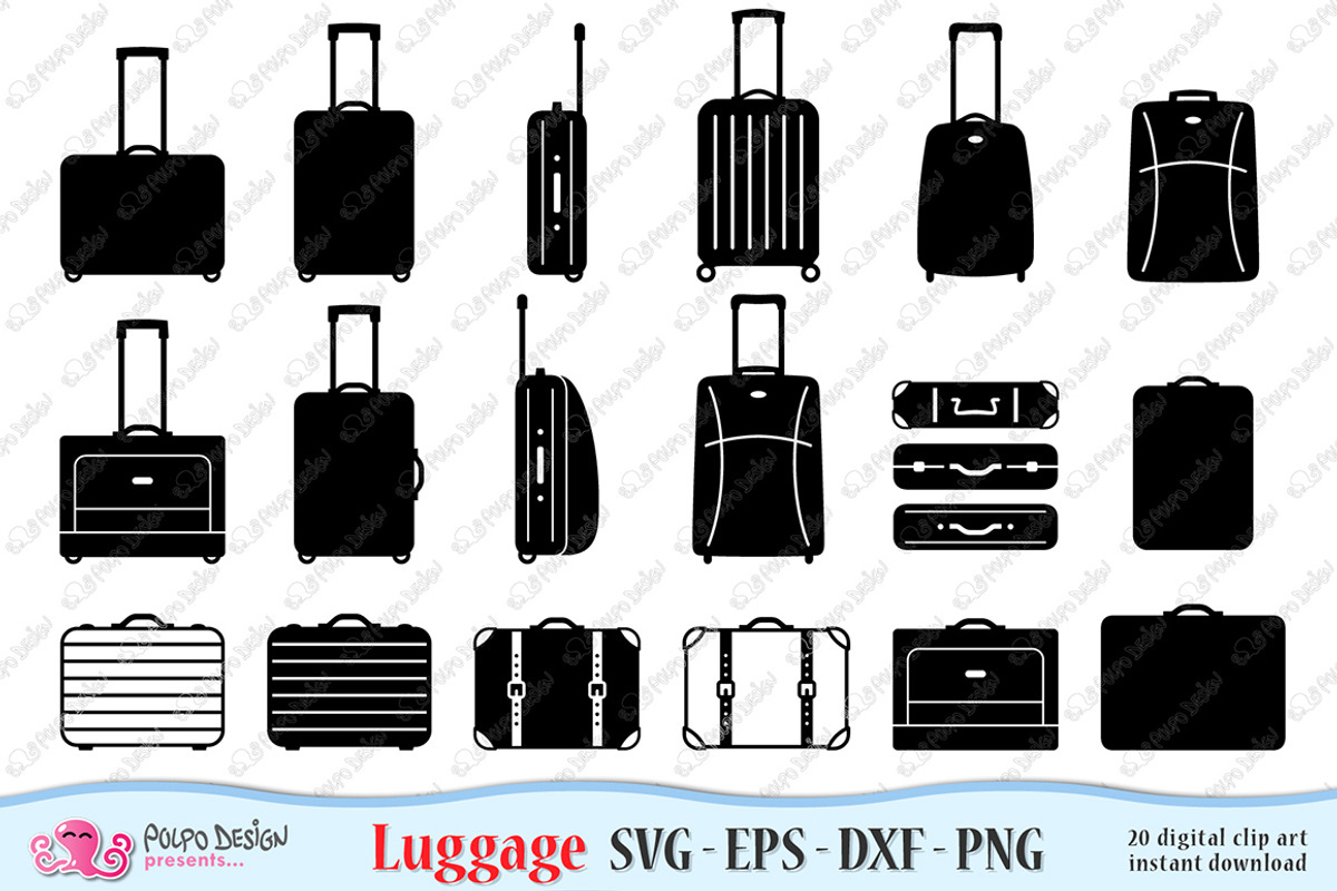 Luggage SVG, an Object Graphic by PolpoDesign