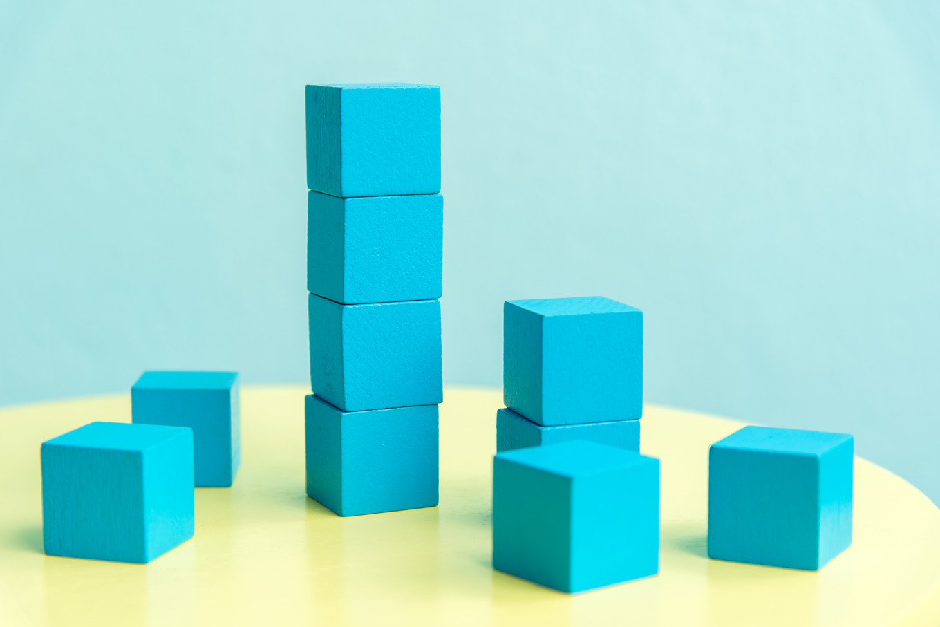 Wood cube building blocks featuring architecture, background, and block ...