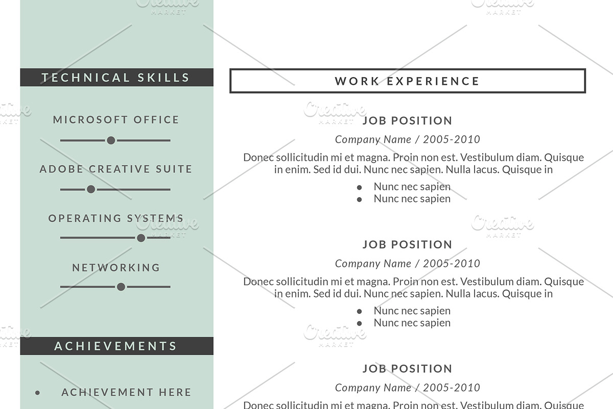 Resume Template 3 Pages, CV Template, a Resume Template by This Paper Fox