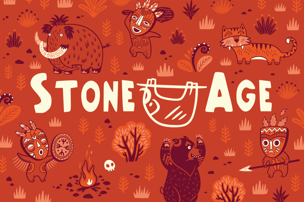Stone Age, a Pattern Graphic by PenguinHouse