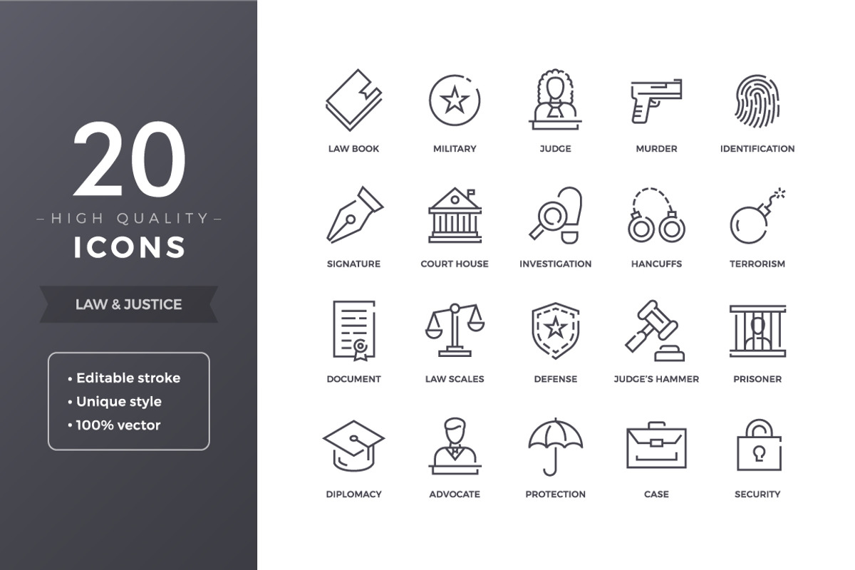Law Icons, an Icon by filborg