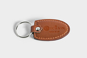 Leather Keychain Logo Mockups, a Product Mockup by GfxFoundry ...