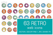 Retro Web Icons, an Icon by Little Star Creative