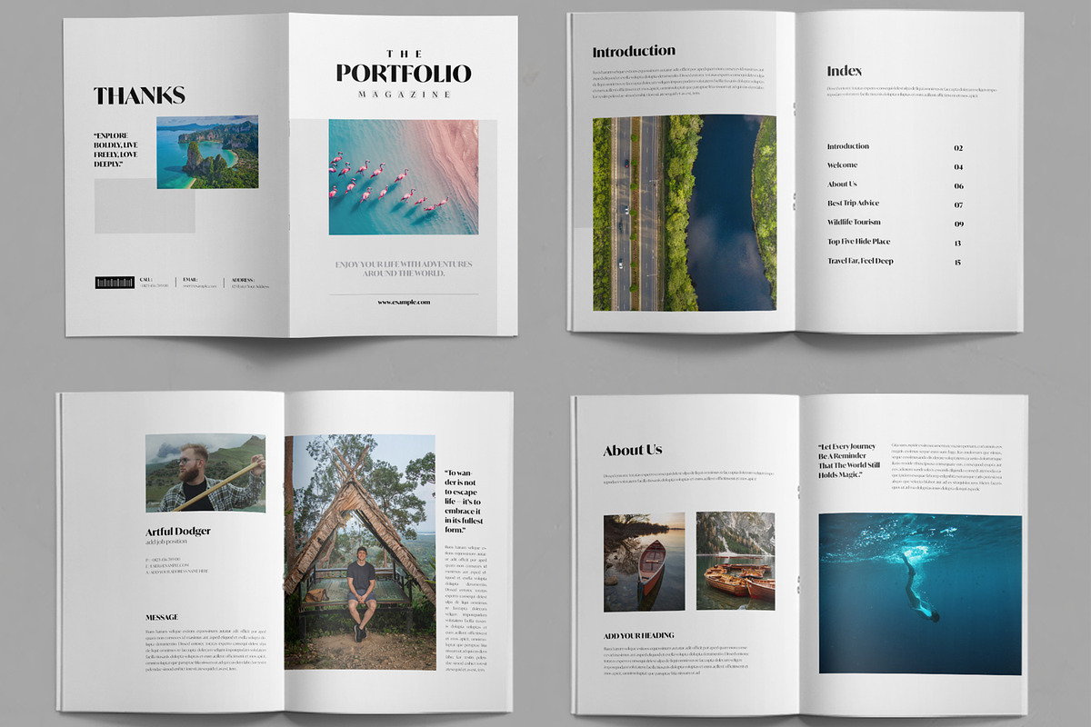 Travel Portfolio Magazine Template