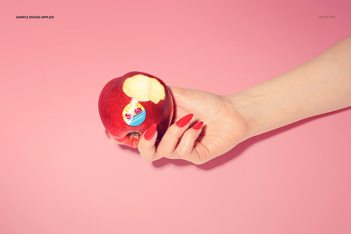 Round Fruit Sticker Mockup Set, a Packaging Mockup by creatsy5