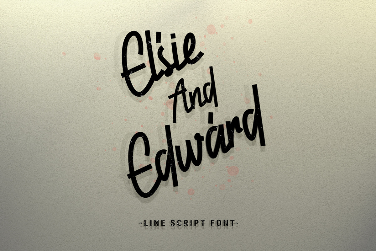 Elsie And Edward Line Script, a Script Font by Fontcastle