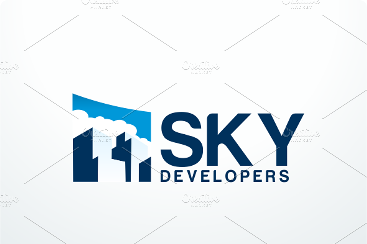 Sky Development Logo Design, a Branding & Logo Template by free2fonts