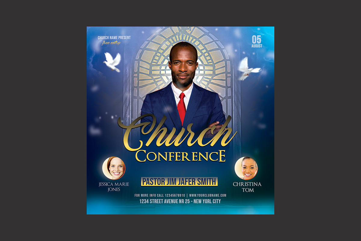 Church Conference Flyer, a Flyer Template by DSGraphicDesign