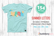 Summer Letters Clipart, an Illustration by Huckleberry Hearts