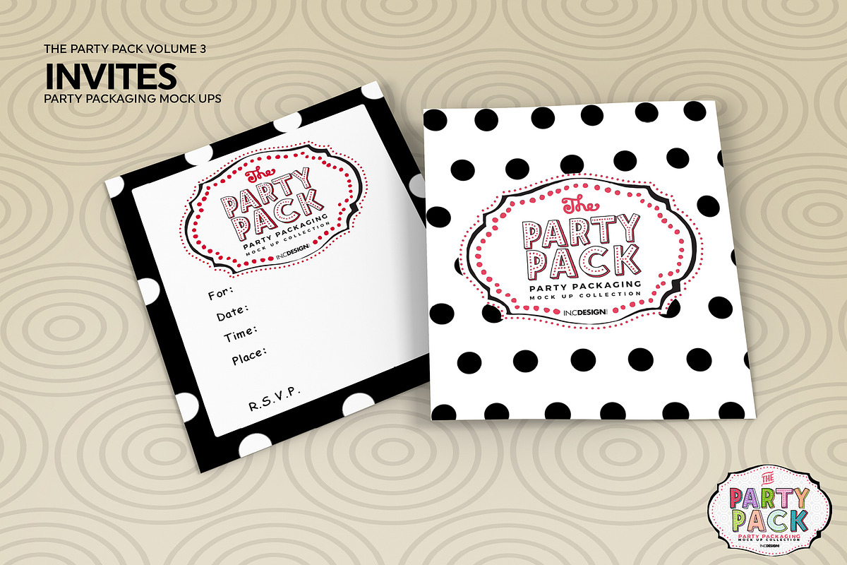 Party Invitation Mockup, a Cups & Container Mockup by INCDesign