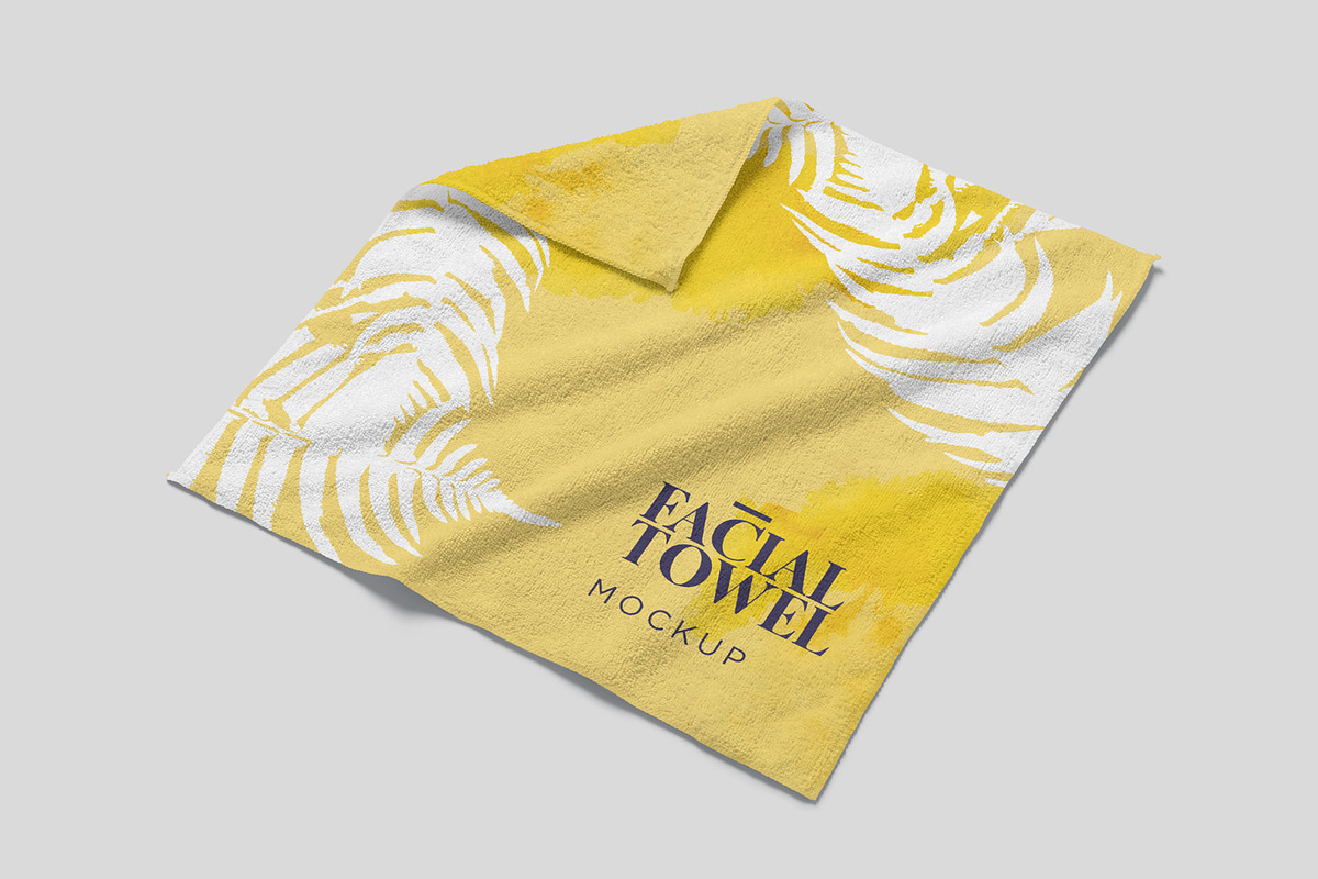Microfiber Face Towel Mockups, an Apparel Mockup by GfxFoundry