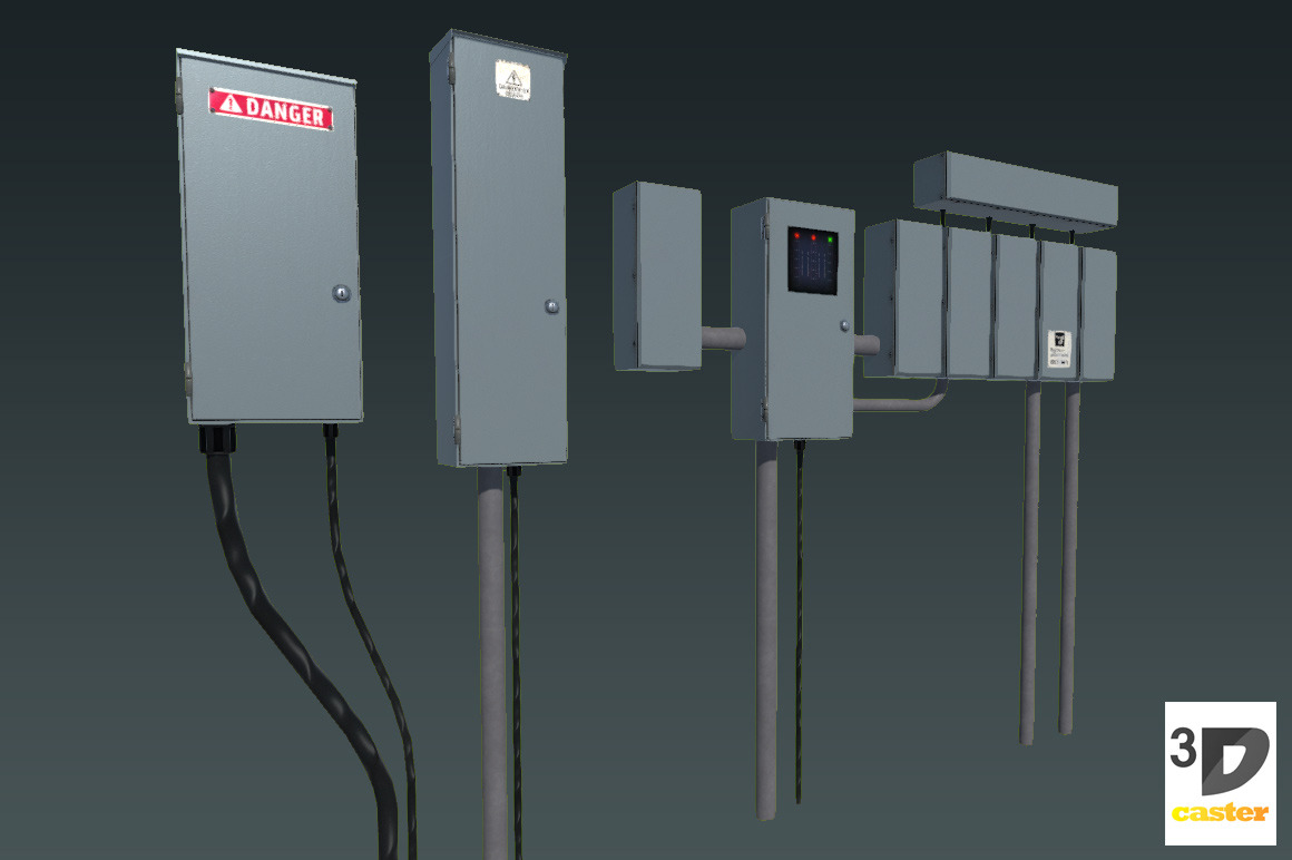 Electrical control panel #2, an Object 3D Model by 3DCaster