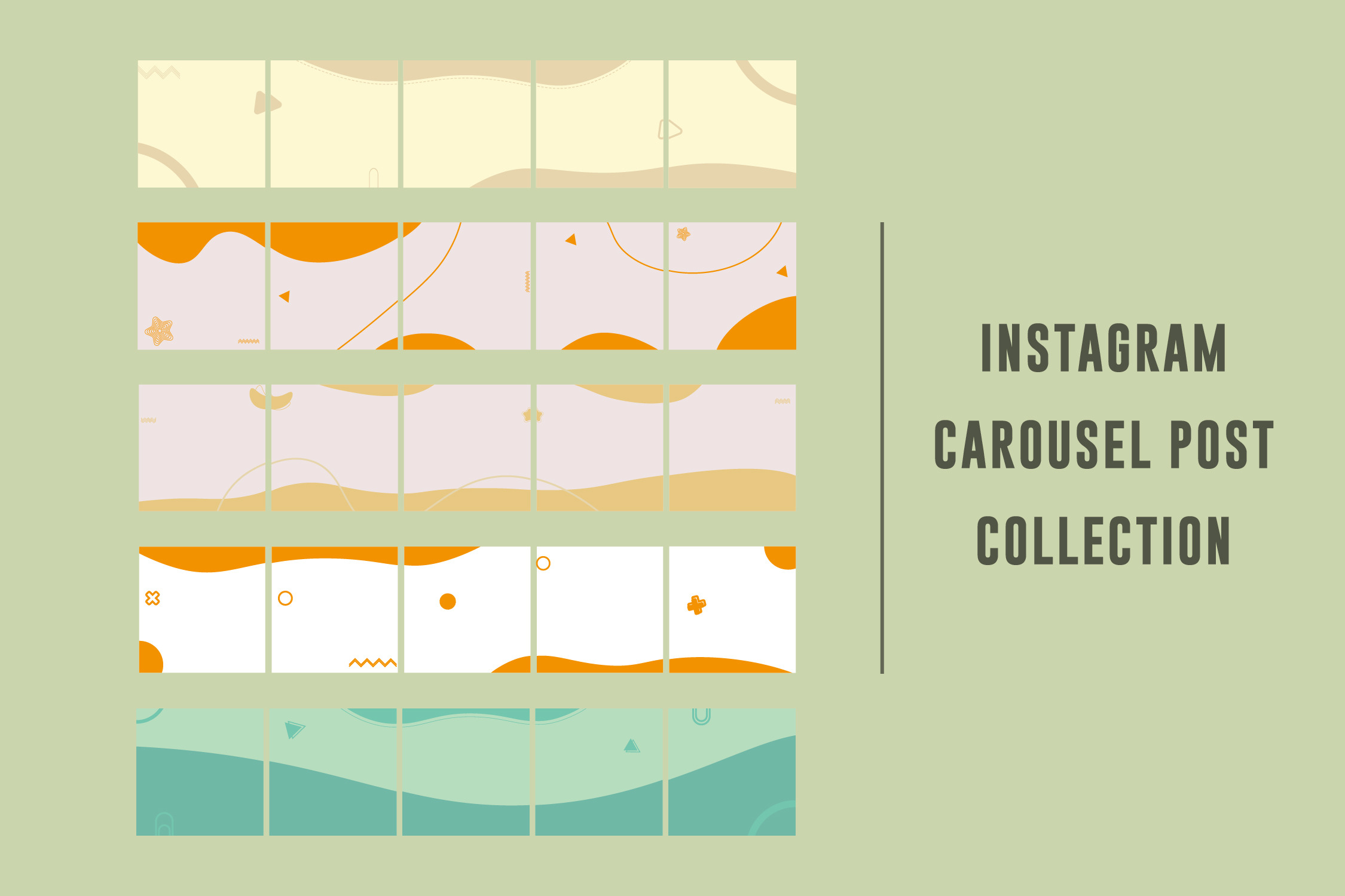 Instagram Carousel Post Collection, a Social Media Template by elchinarts