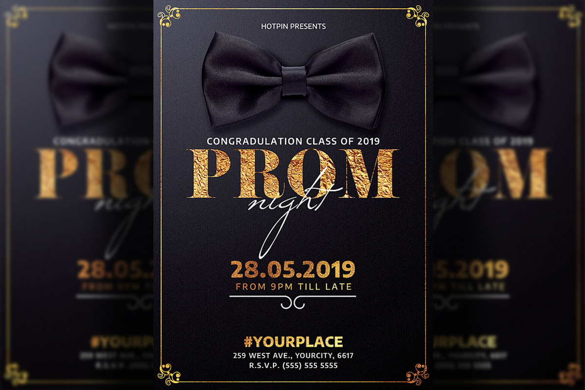 Prom Party Flyer, a Flyer Template by Hotpin