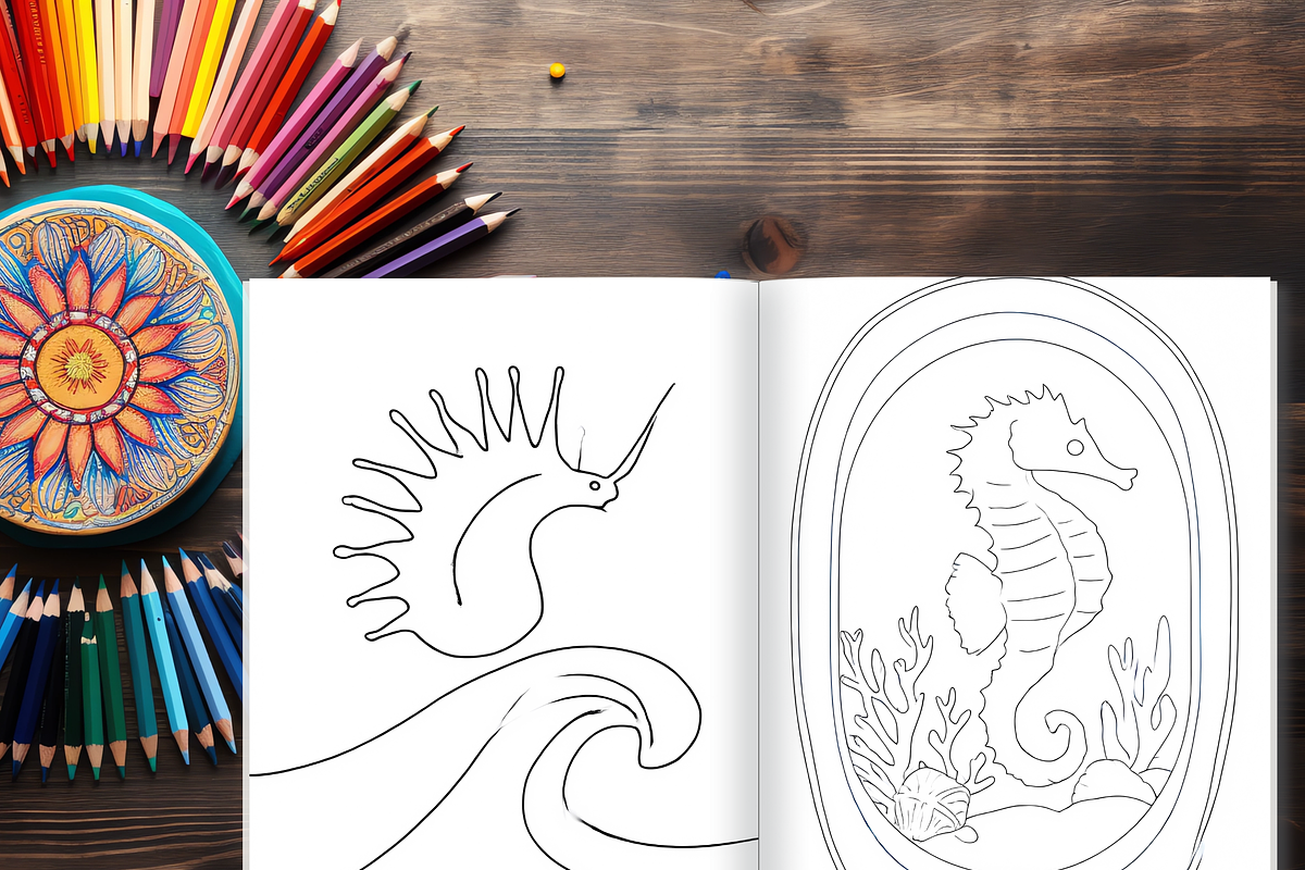 Ocean Mini Creatures Coloring Pages