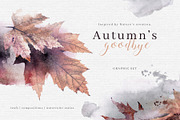 Autumn's Goodbye Graphic Set, a Decorative Illustration by Bibela