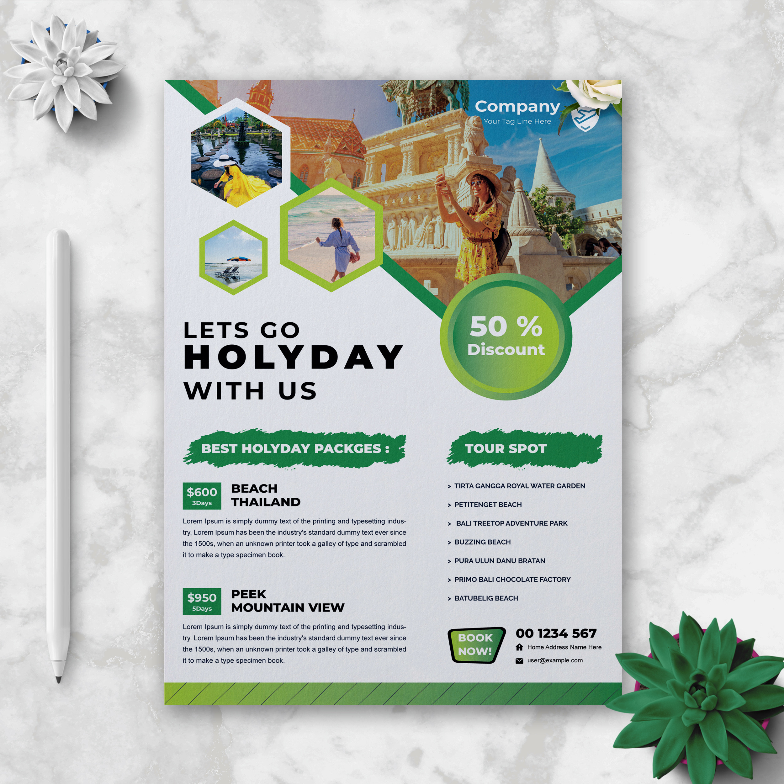 Travel & Tour Agency Flyer Template | Creative Market