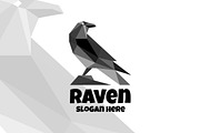 Raven Geometric Polygonal Logo, a Branding & Logo Template by EndR_ID